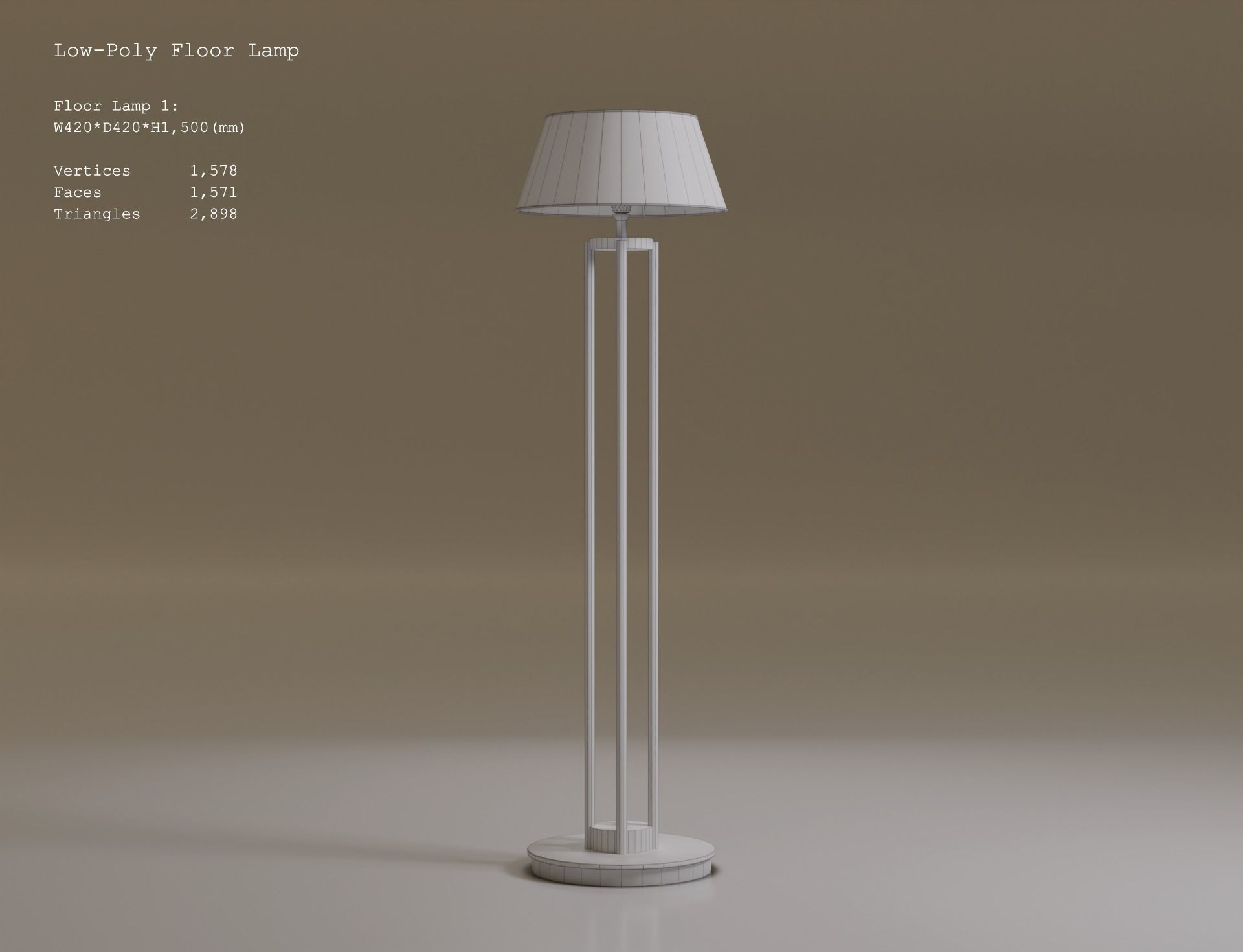 3D model Low-Poly 2 Floor Lamps VR / AR / low-poly | CGTrader