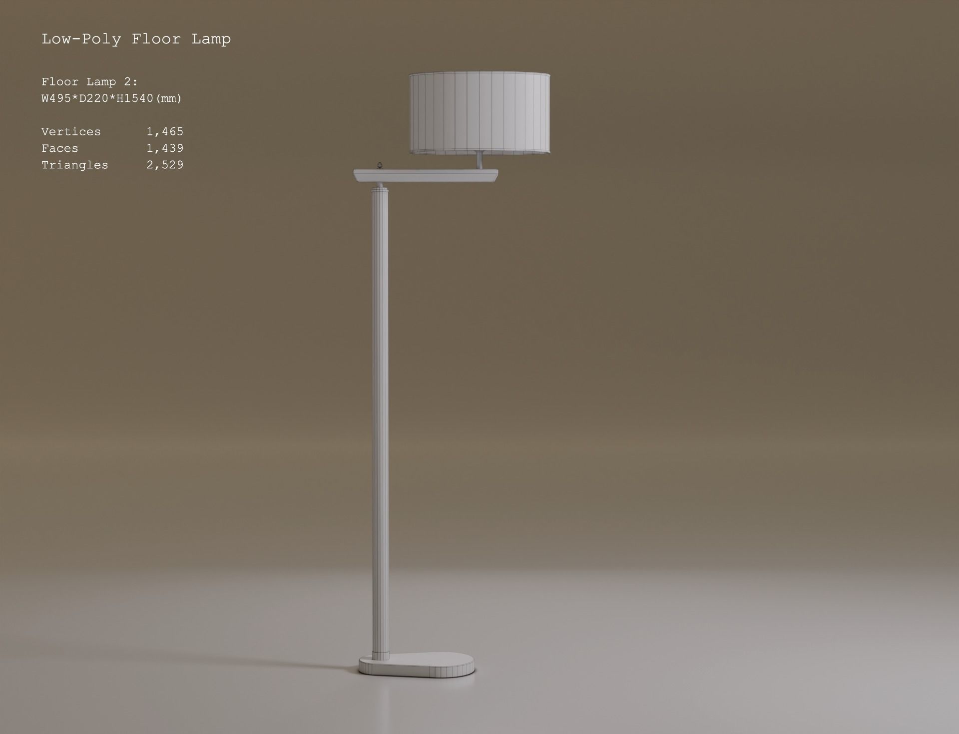3D model Low-Poly 2 Floor Lamps VR / AR / low-poly | CGTrader