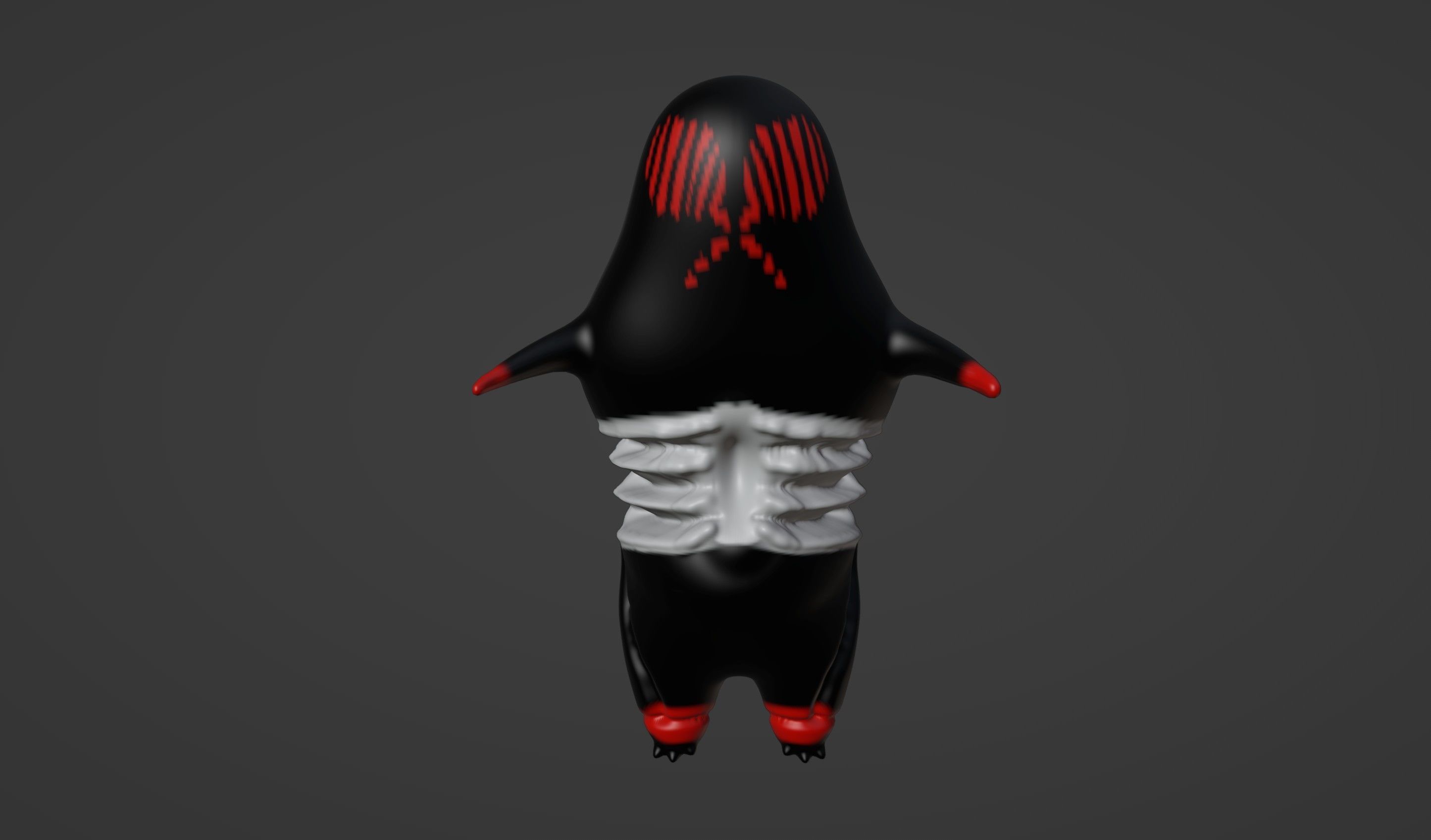 Monster larva with red eyes 3D model | CGTrader