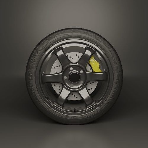 6 spoke sport racing car rim free 3D model | CGTrader