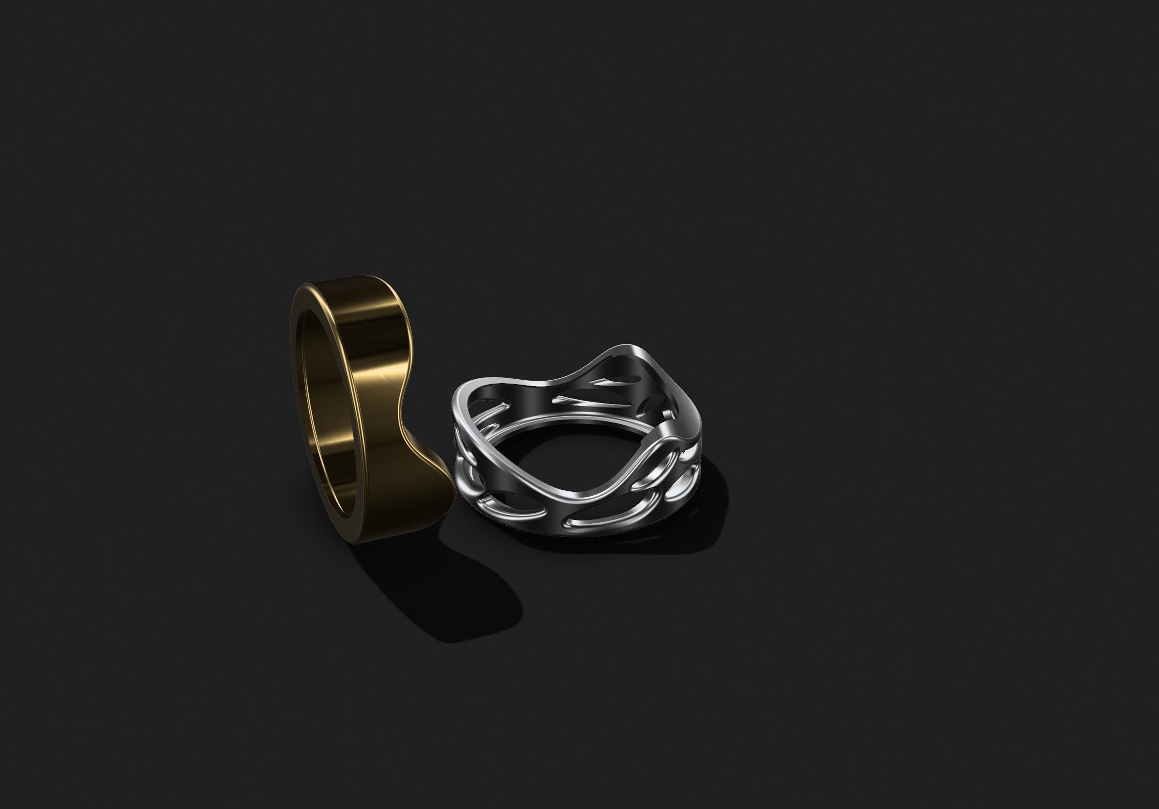 2 piece Married ring 3D model | CGTrader