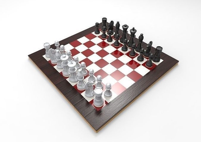 Chess table 3D model | CGTrader