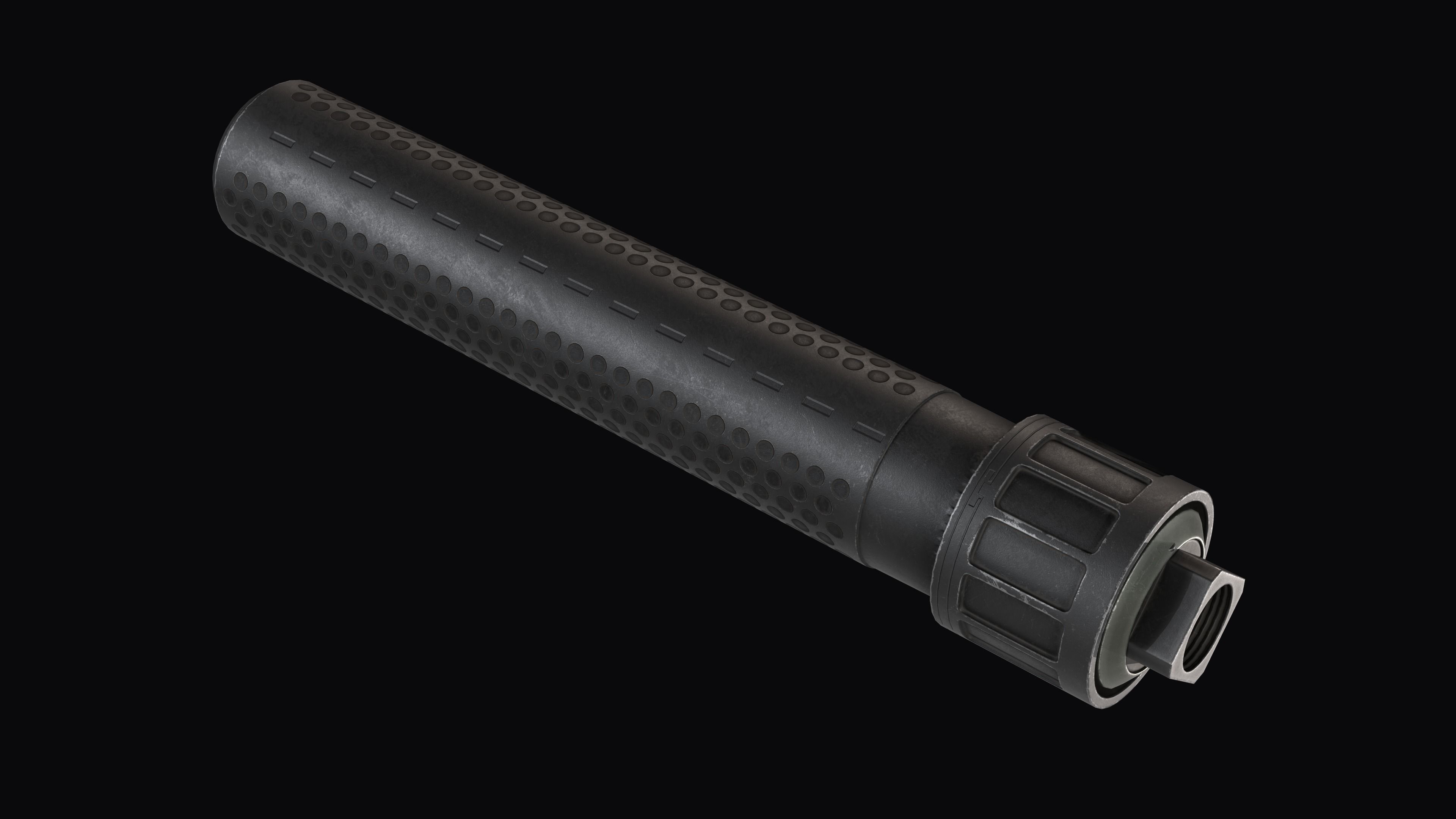 3D model Knights Armament 7 62mm PRS QDC suppressor VR / AR / low-poly ...