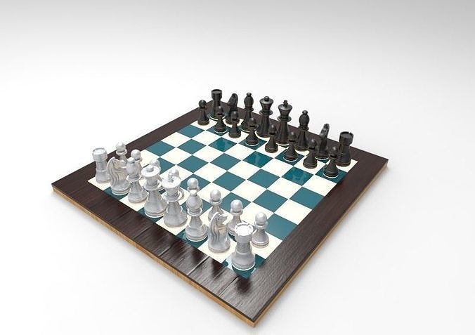 Chess table 3D model | CGTrader
