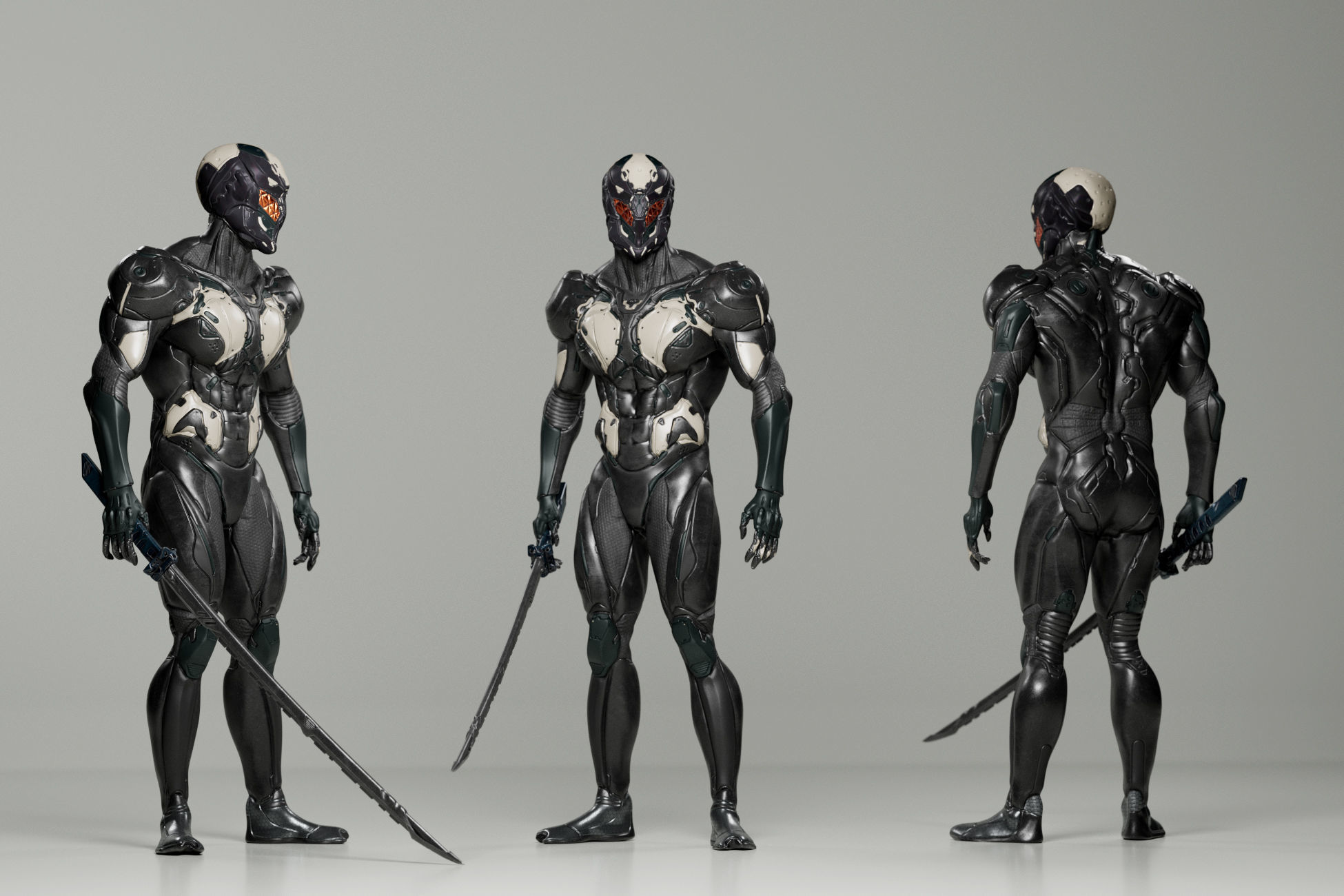 3D model Cyberpunk Ninja Pack - Unreal Engine Ready - Unity Ready VR ...