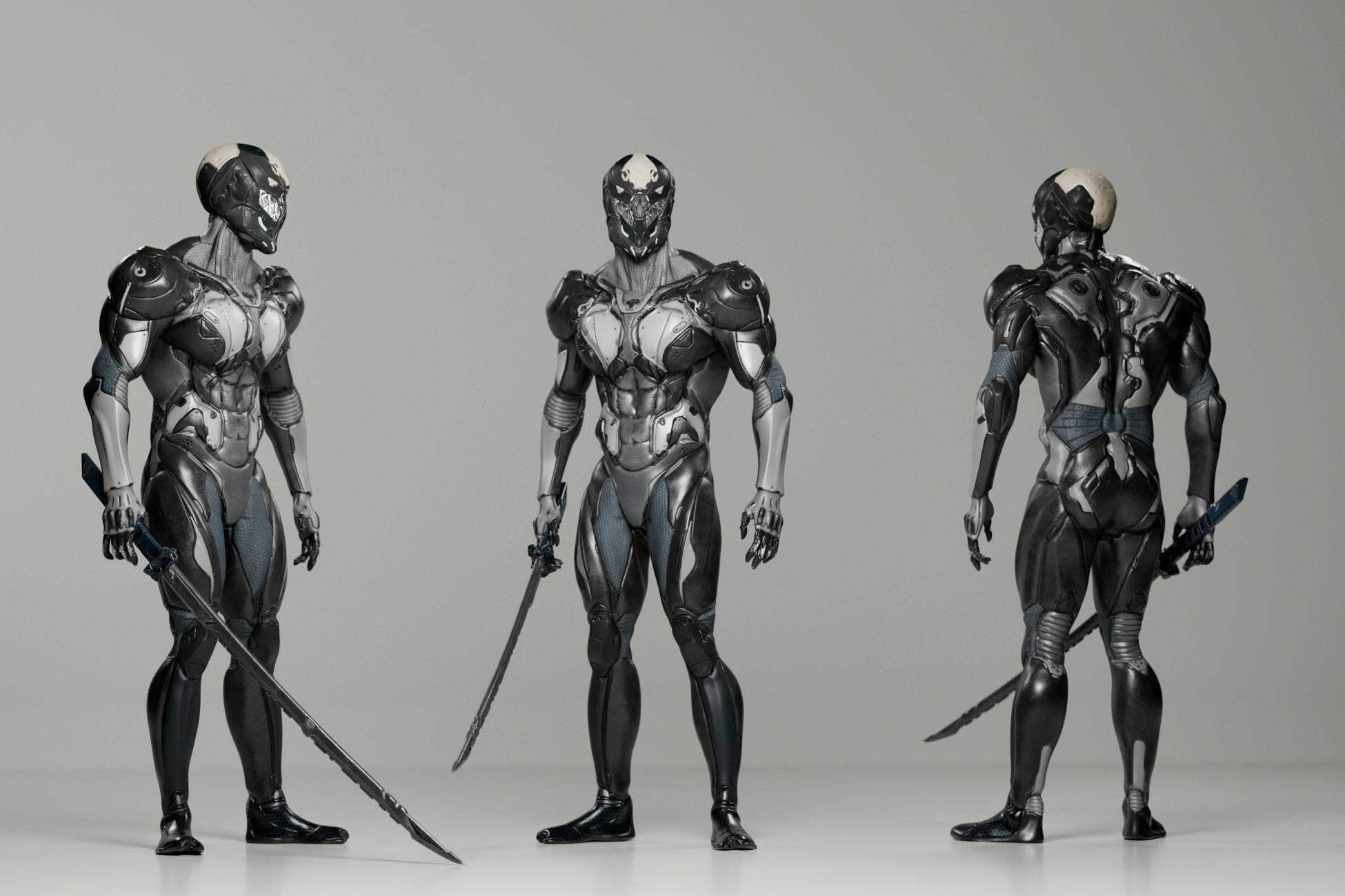 3D model Cyberpunk Ninja Pack - Unreal Engine Ready - Unity Ready VR ...