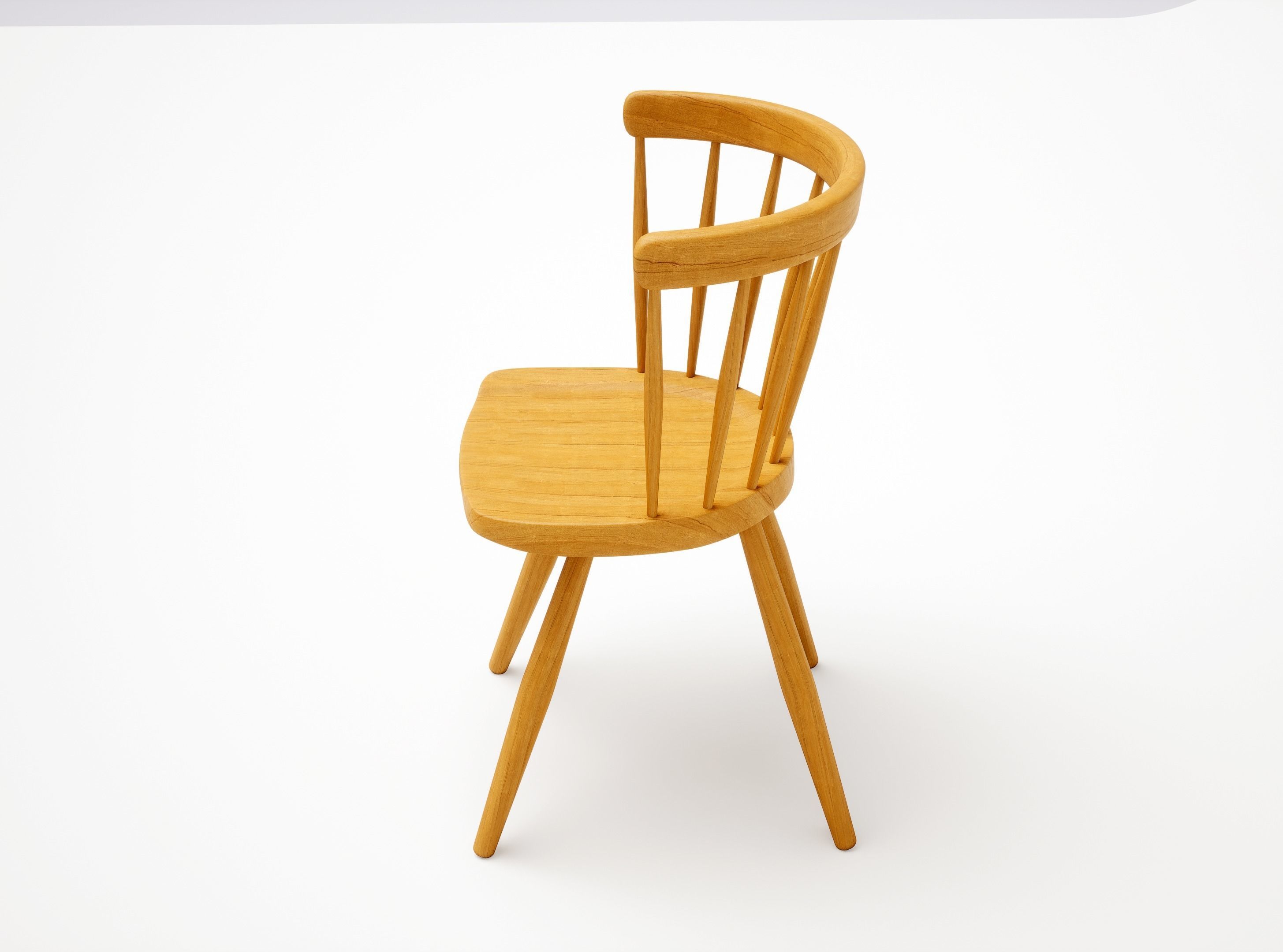 Nakashima Straight-Back Chair 3D model | CGTrader