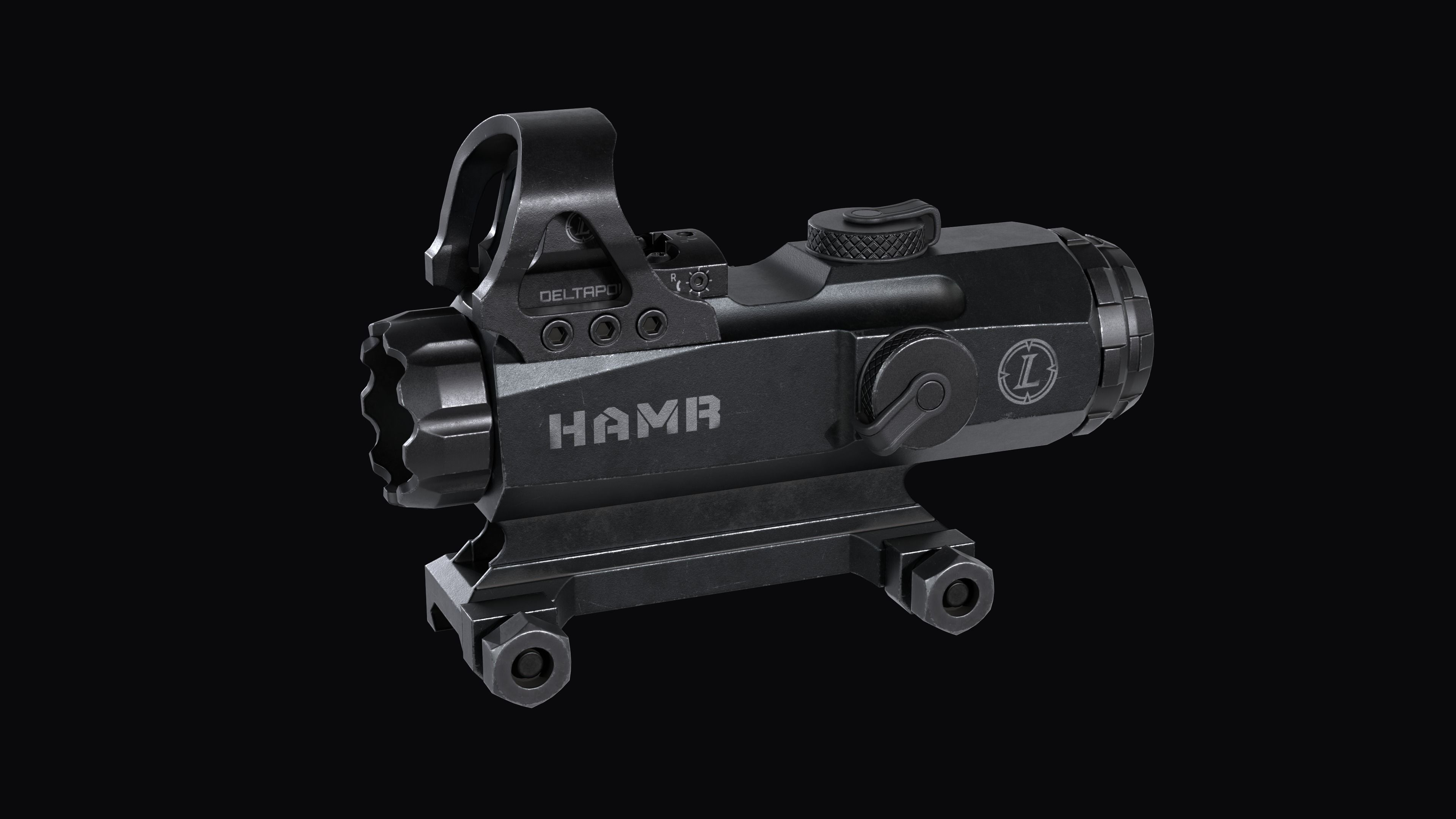 3D model Leupold Mark 4 HAMR Scope with DeltaPoint Red Dot Sight VR ...