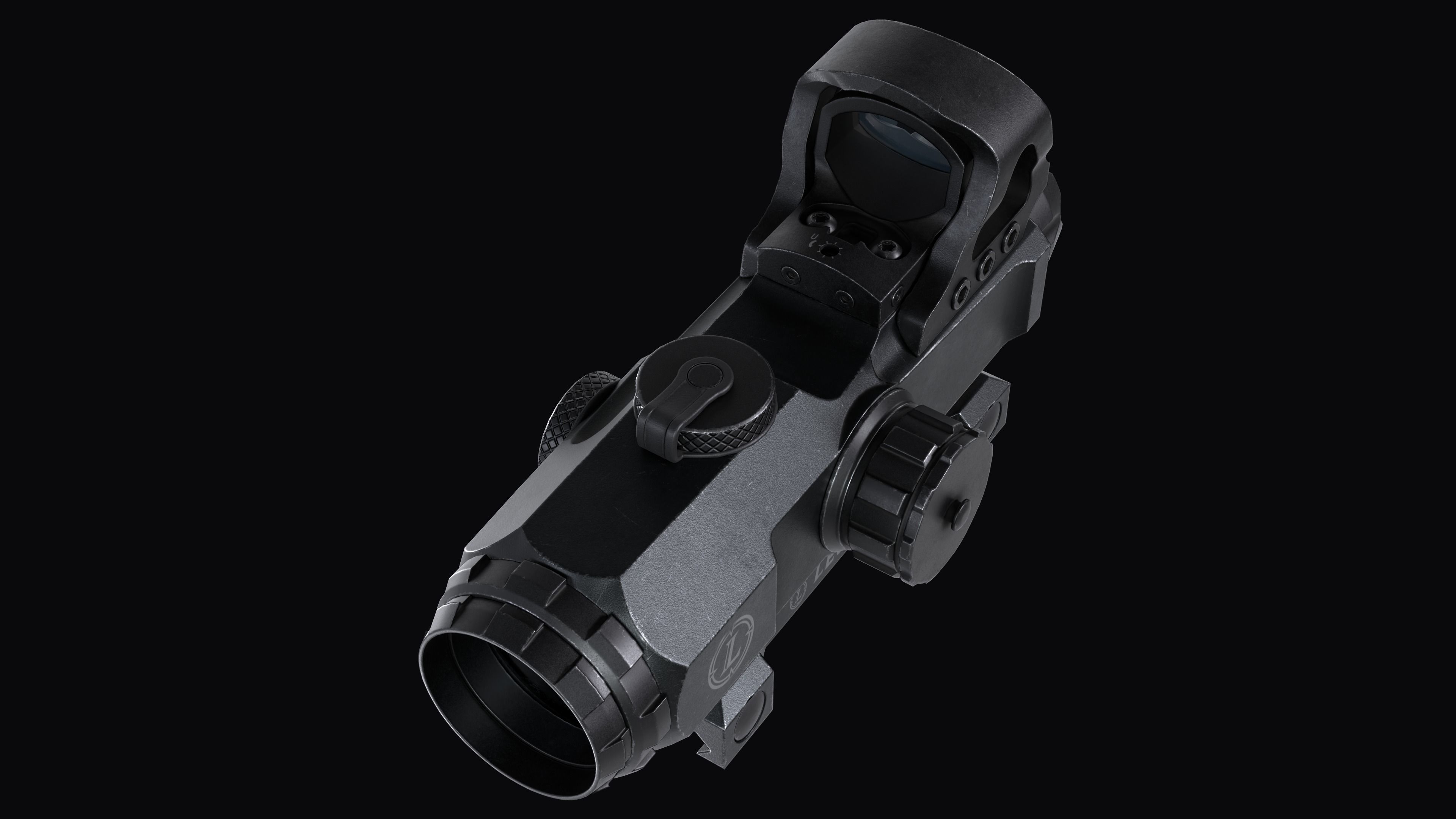 3D model Leupold Mark 4 HAMR Scope with DeltaPoint Red Dot Sight VR / AR / low-poly | CGTrader
