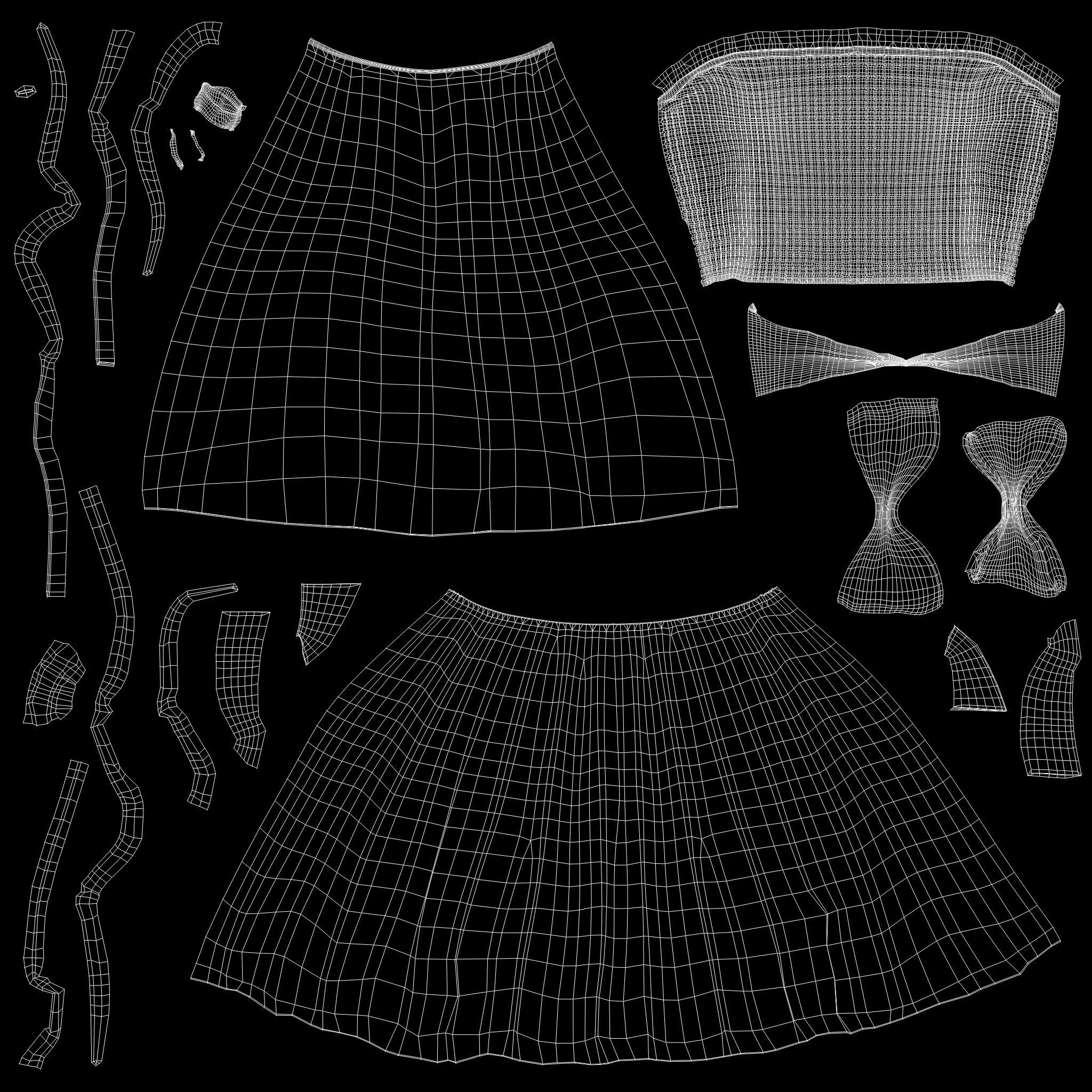 3D model Tie Backless Bodice Halter Dress VR / AR / low-poly | CGTrader