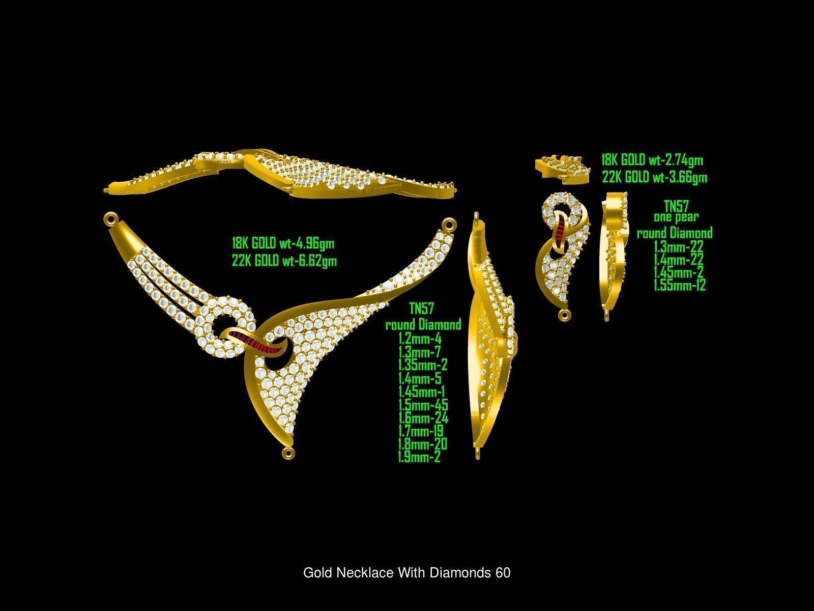 JEWELCAD 58 NECKLACE SET FILES 3D Model Collection | CGTrader