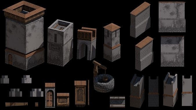 3D model Fortress castle VR / AR / low-poly | CGTrader