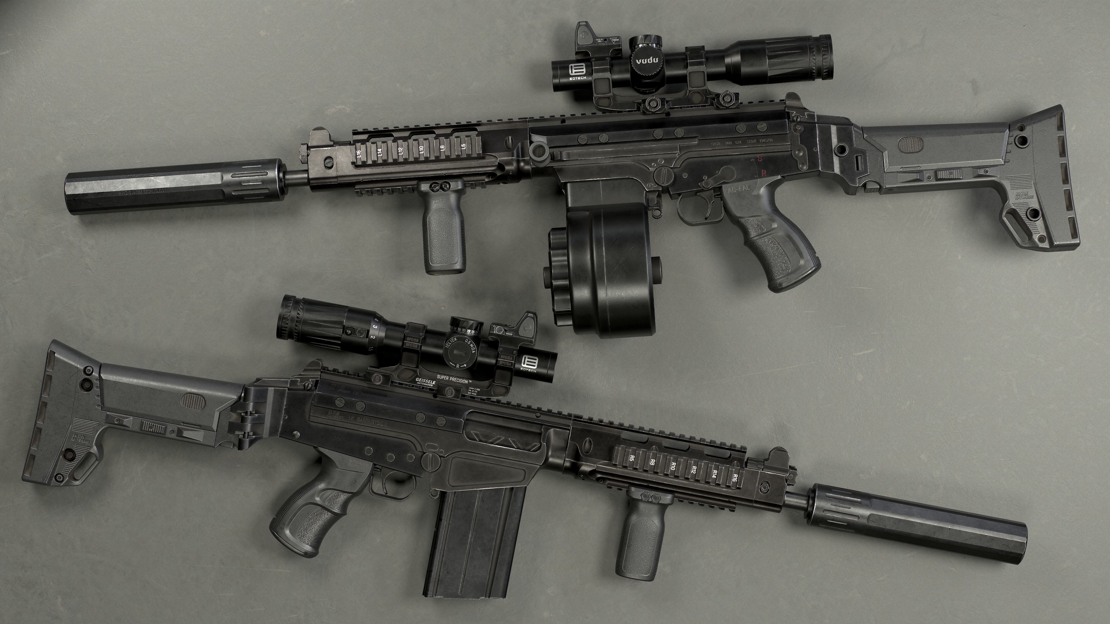 3D model Tactical modular assault rifle DS Arms SA 58 FAL VR / AR / low ...