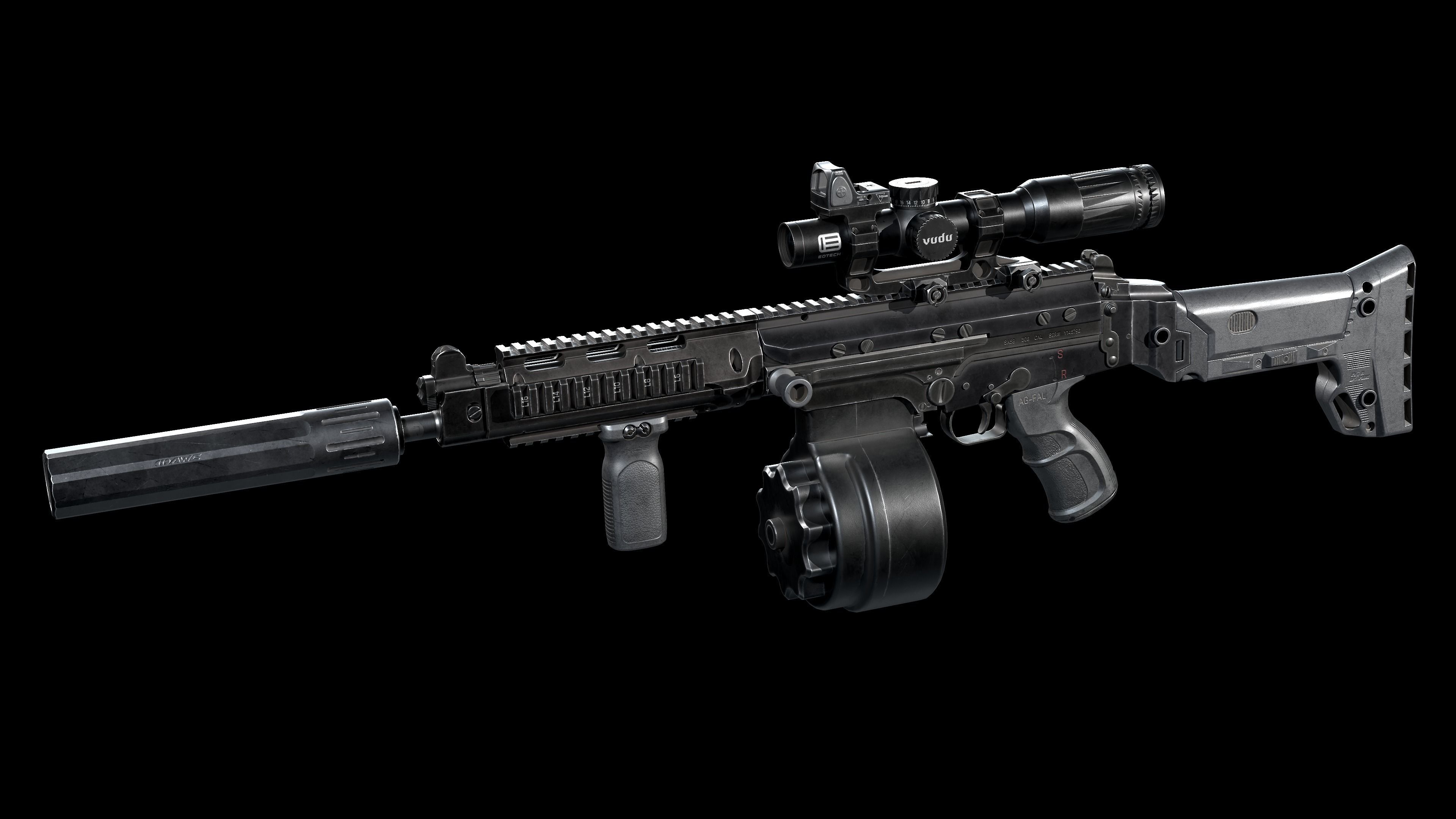 3D model Tactical modular assault rifle DS Arms SA 58 FAL VR / AR / low ...