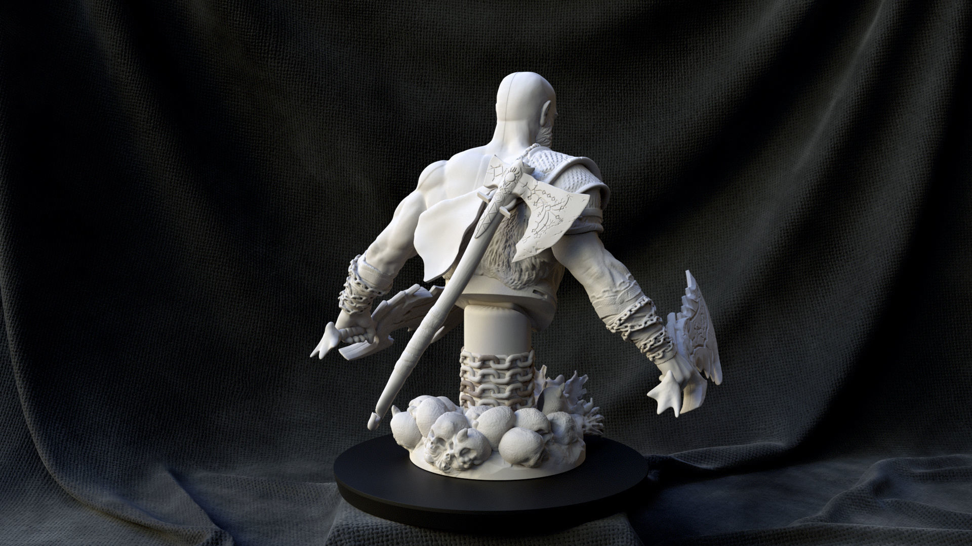 Kratos Bust from God of War Ragnarok 3D model 3D printable | CGTrader