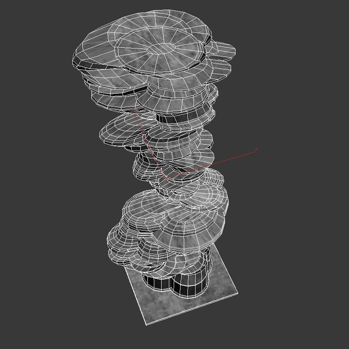 Tony Cragg abstract sculpture black stone face 3D model | CGTrader