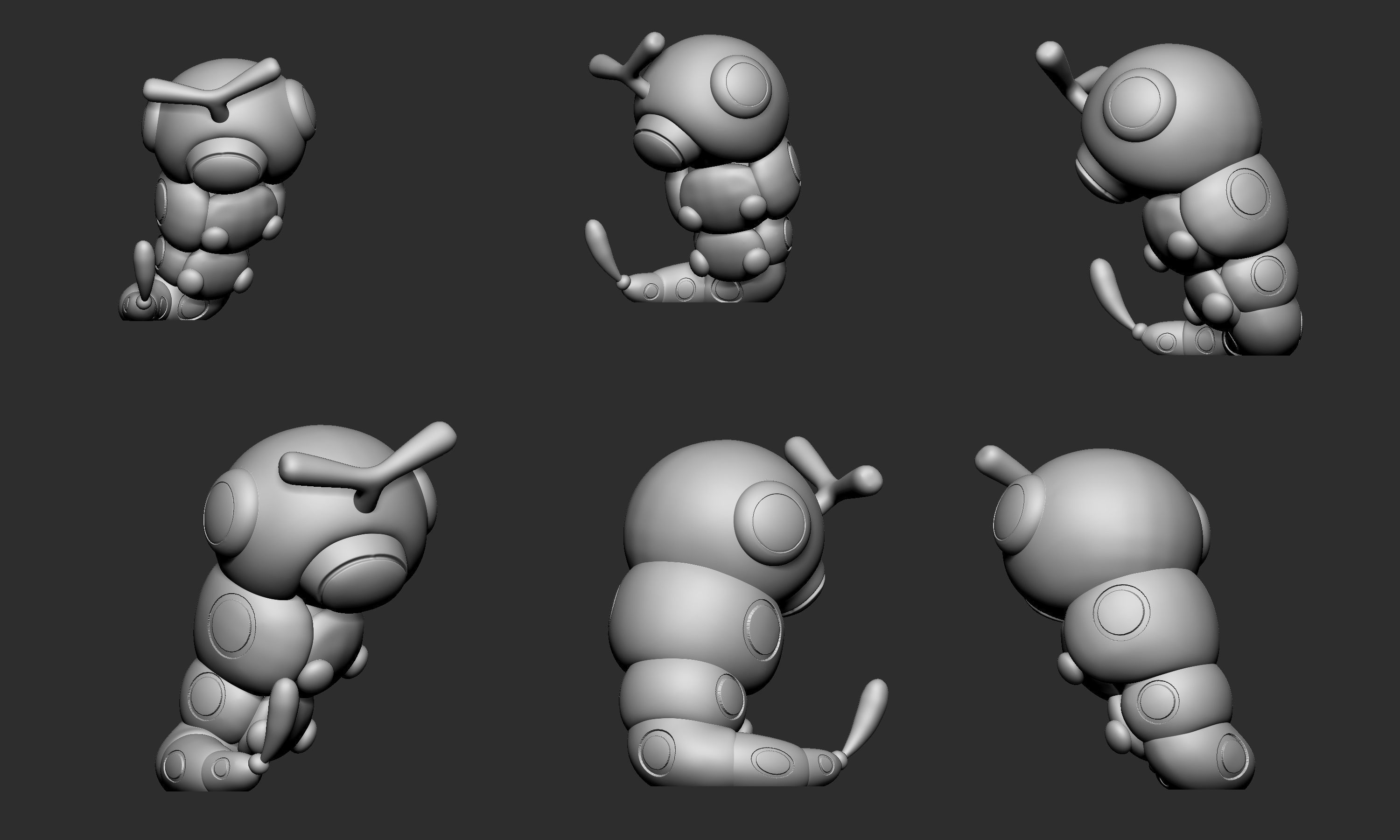Pokemon - Caterpie with 2 poses 3D model 3D printable | CGTrader