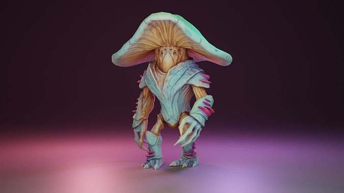 3D model Mushroom Man VR / AR / low-poly | CGTrader