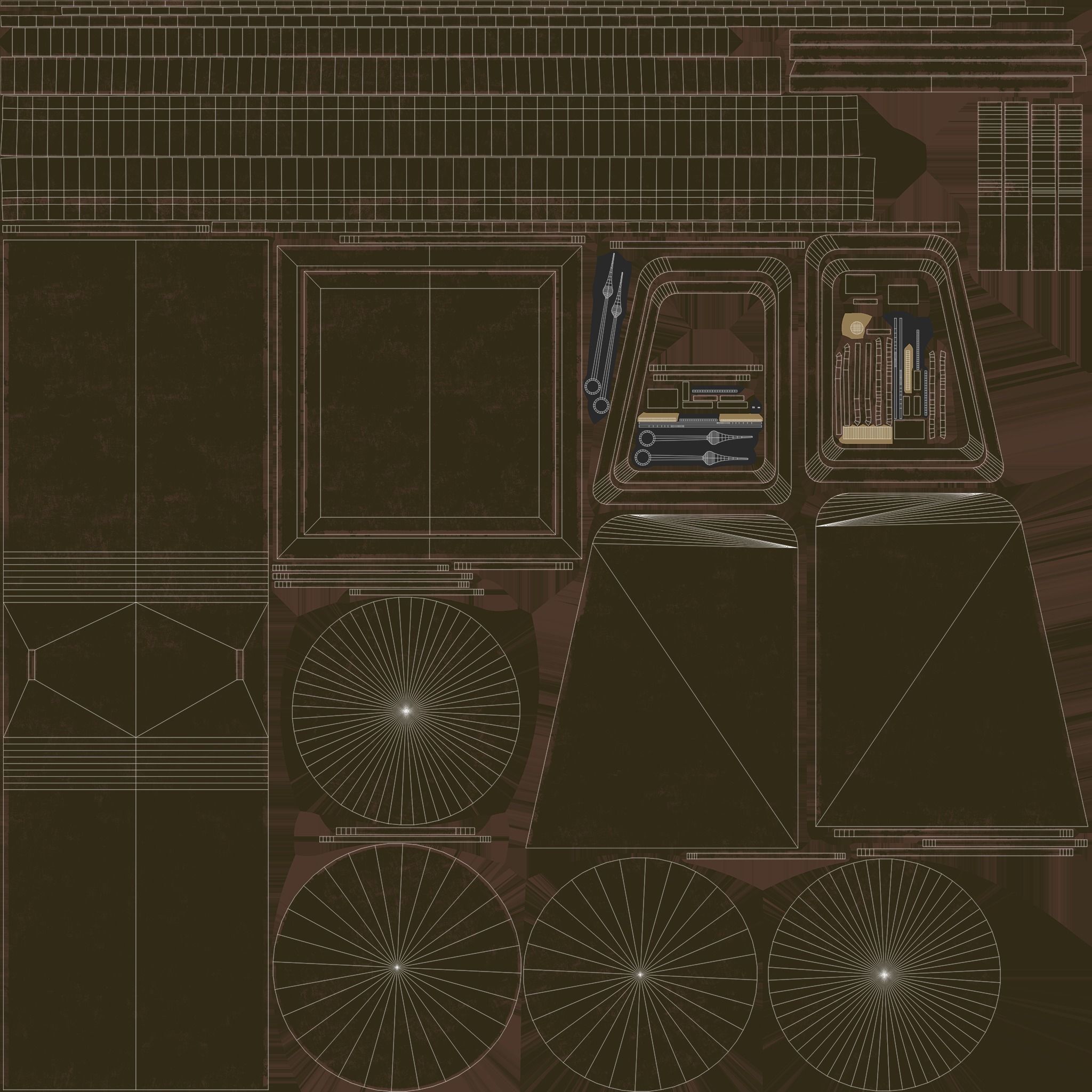 3D model Vintage look scale clock PBR game ready VR / AR / low-poly ...