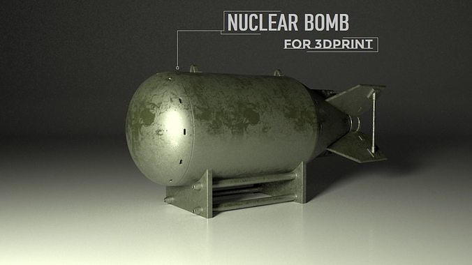 Nuclear bomb 3Dprint 3D model 3D printable | CGTrader