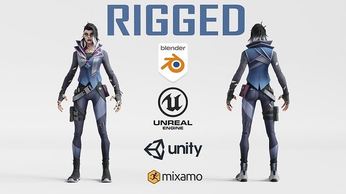 3D model Fade Valorant Agent RIGGED VR / AR / low-poly | CGTrader