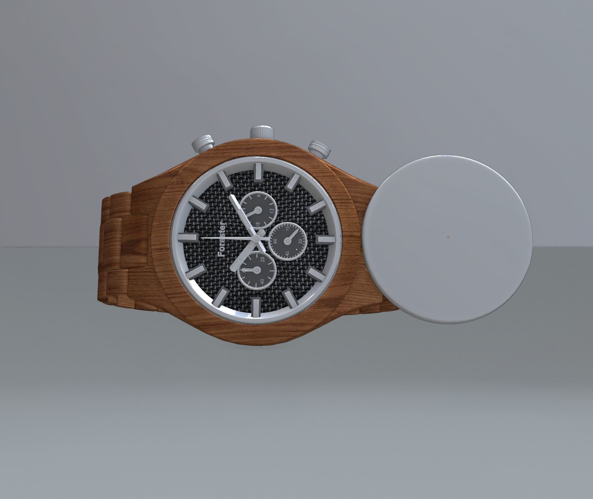 Mens wooden wrist watch 3D model | CGTrader