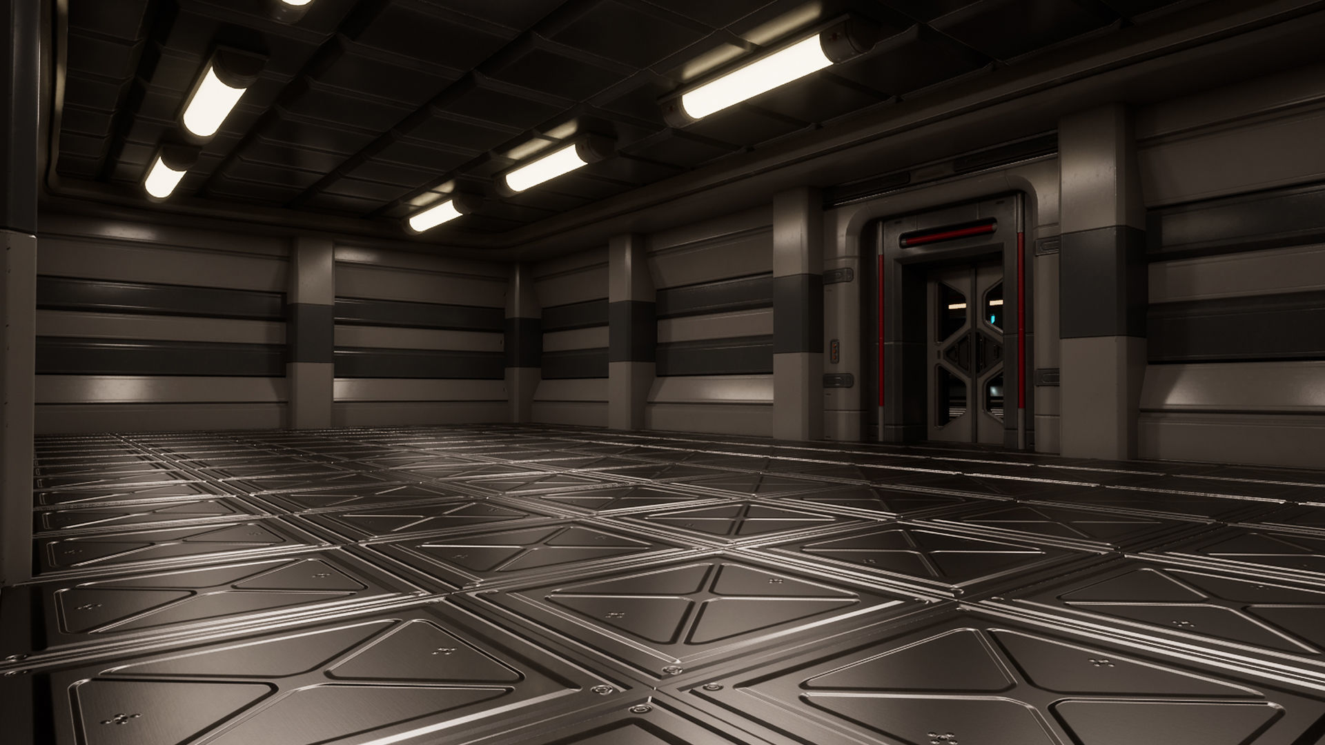 3D model Sci FI Hallway Asset Pack VR / AR / low-poly | CGTrader