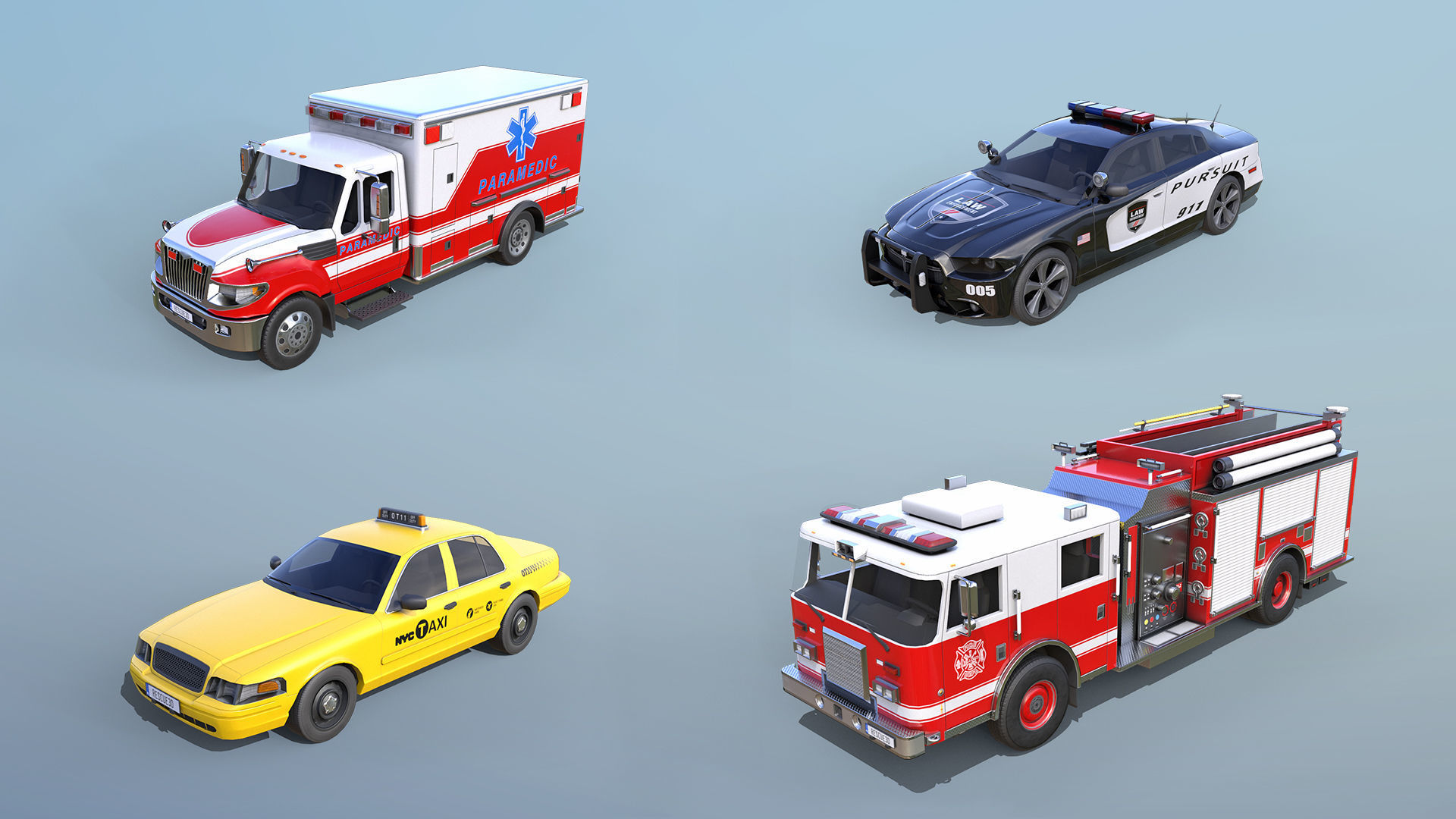 3D Model Collection 12 Cars and Trucks - PBR VR / AR / low-poly | CGTrader