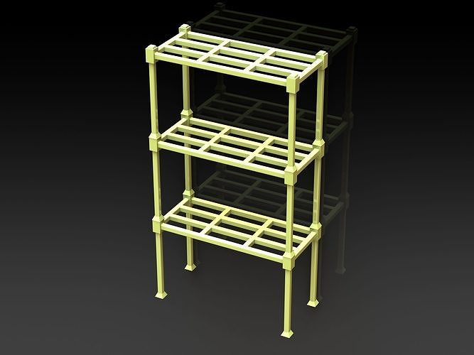 Steel Stack Rack free 3D model rigged | CGTrader