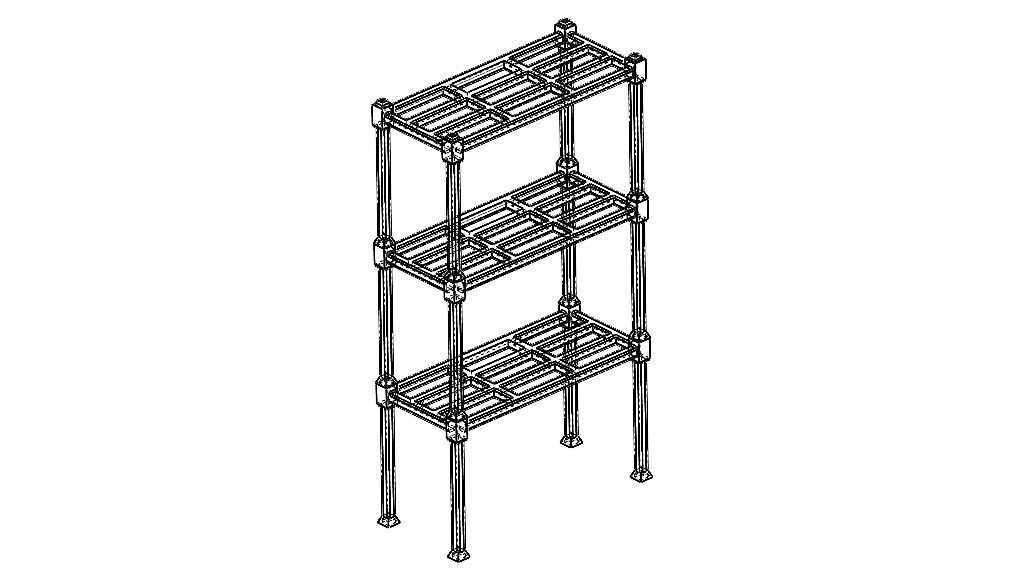 Steel Stack Rack free 3D model rigged | CGTrader