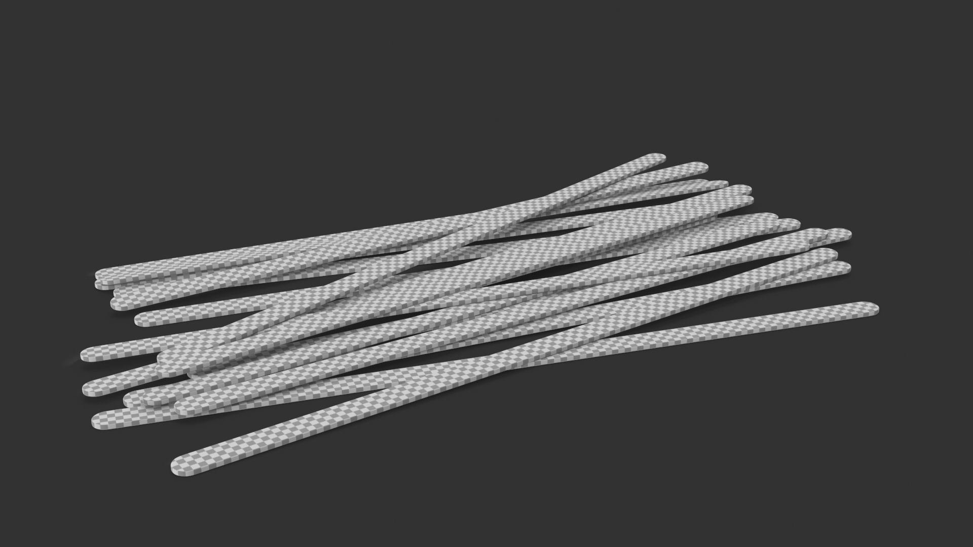 Pile of Wooden Coffee Stirrers 3D model | CGTrader