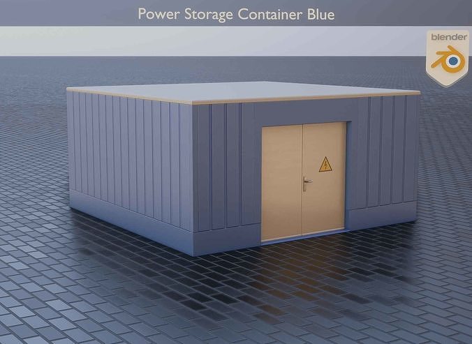 3D model Power Storage Container Blue VR / AR / low-poly | CGTrader