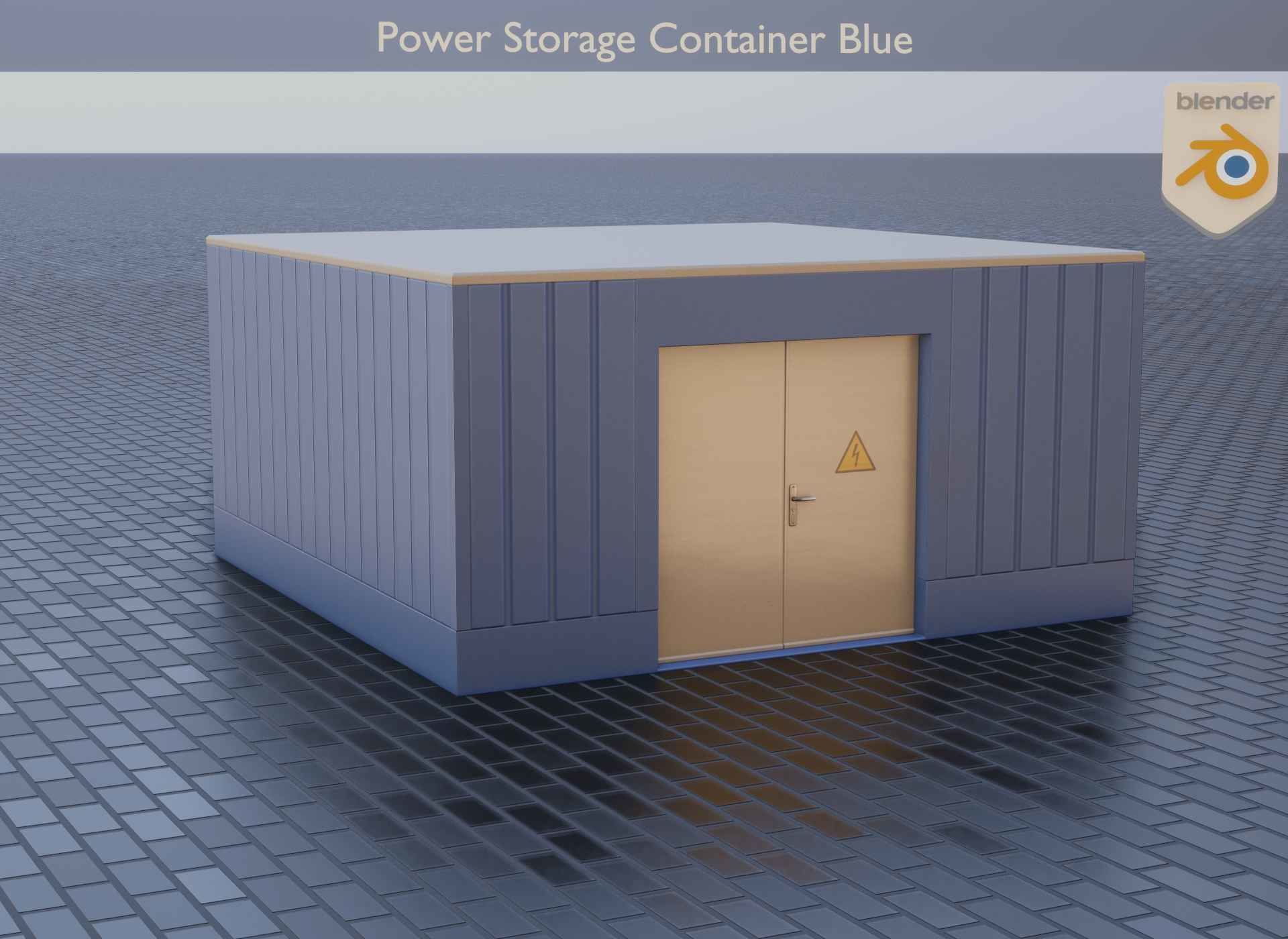 3D model Power Storage Container Blue VR / AR / low-poly | CGTrader