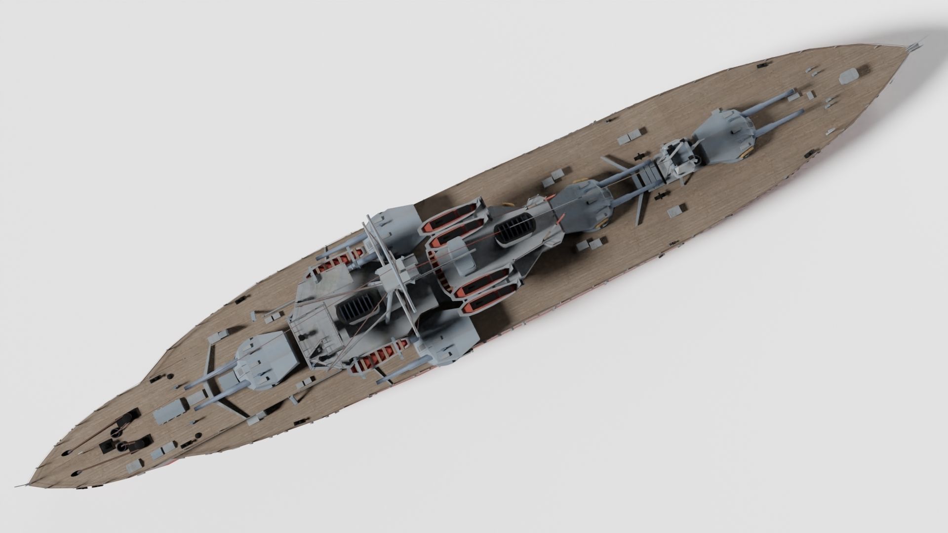Dreadnought class battleship from World War 1 3D model | CGTrader