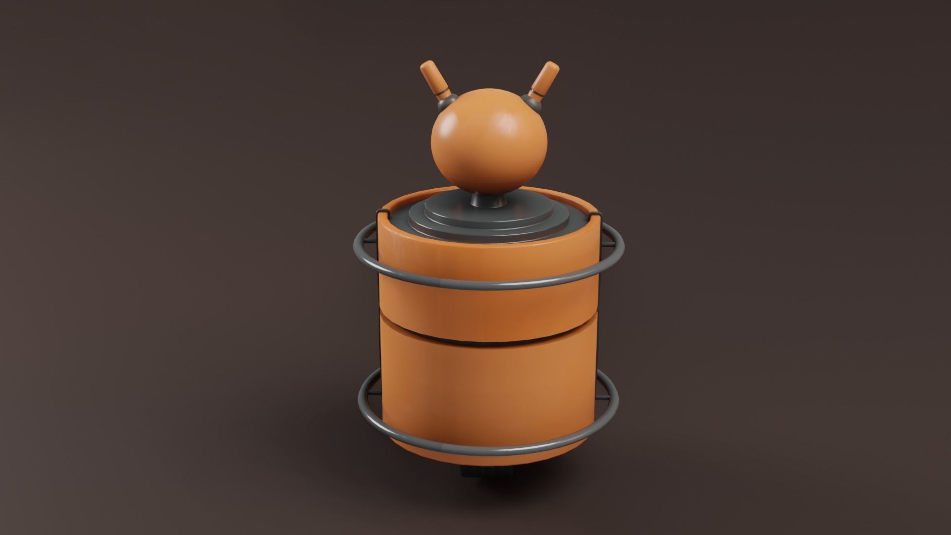 3D model The messenger orange robot VR / AR / low-poly | CGTrader