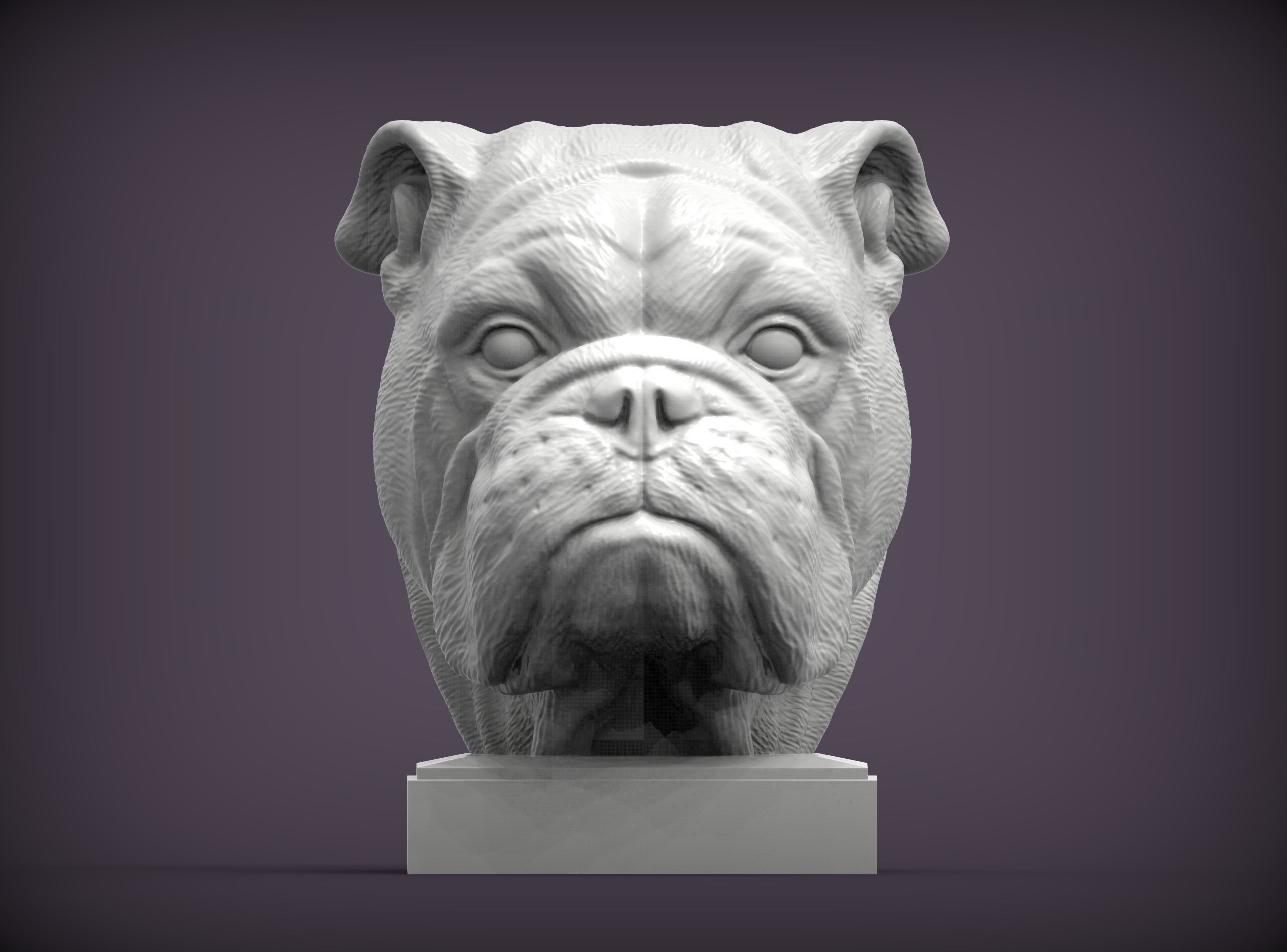 English bulldog 3D model 3D printable | CGTrader