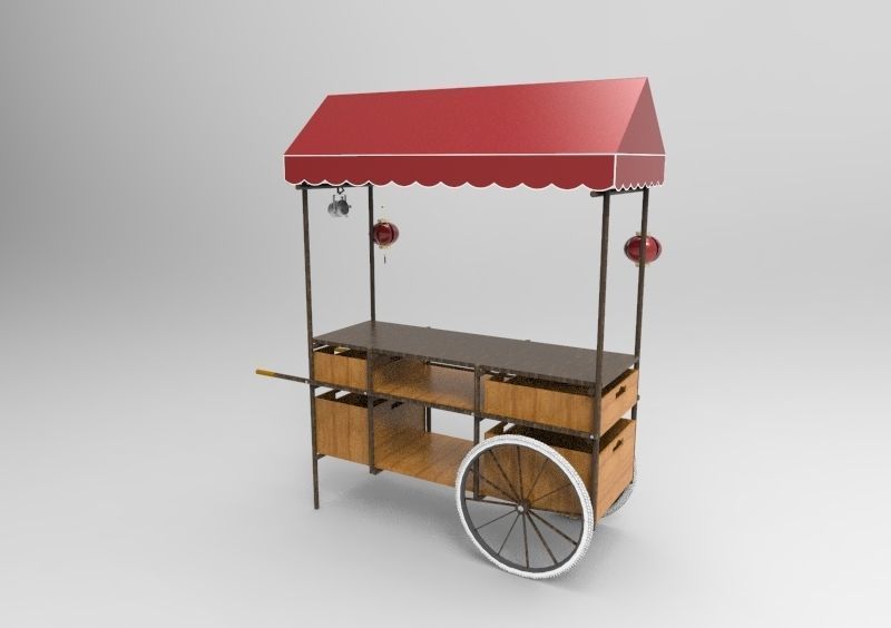 food cart 3D model | CGTrader