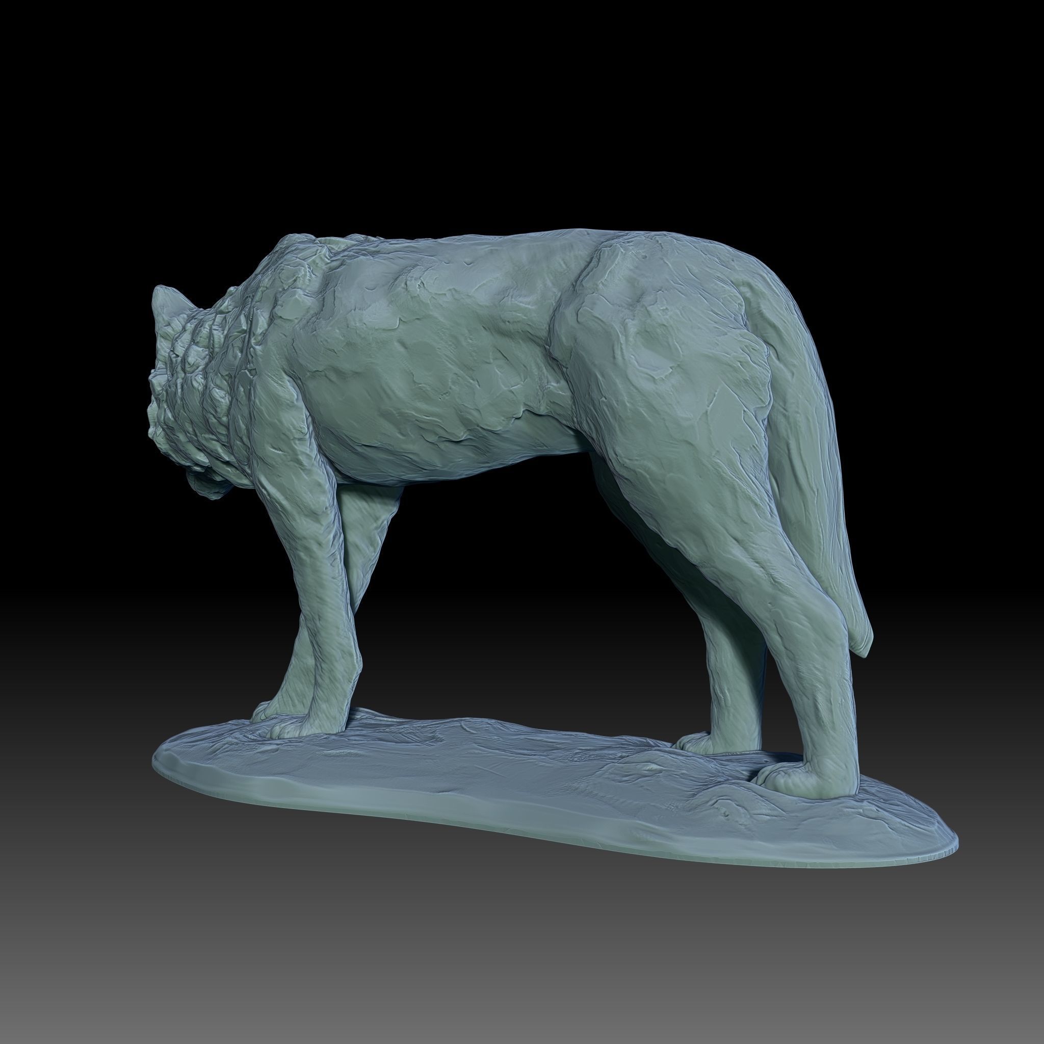 Wolf Statue Print Ready 3D model | CGTrader