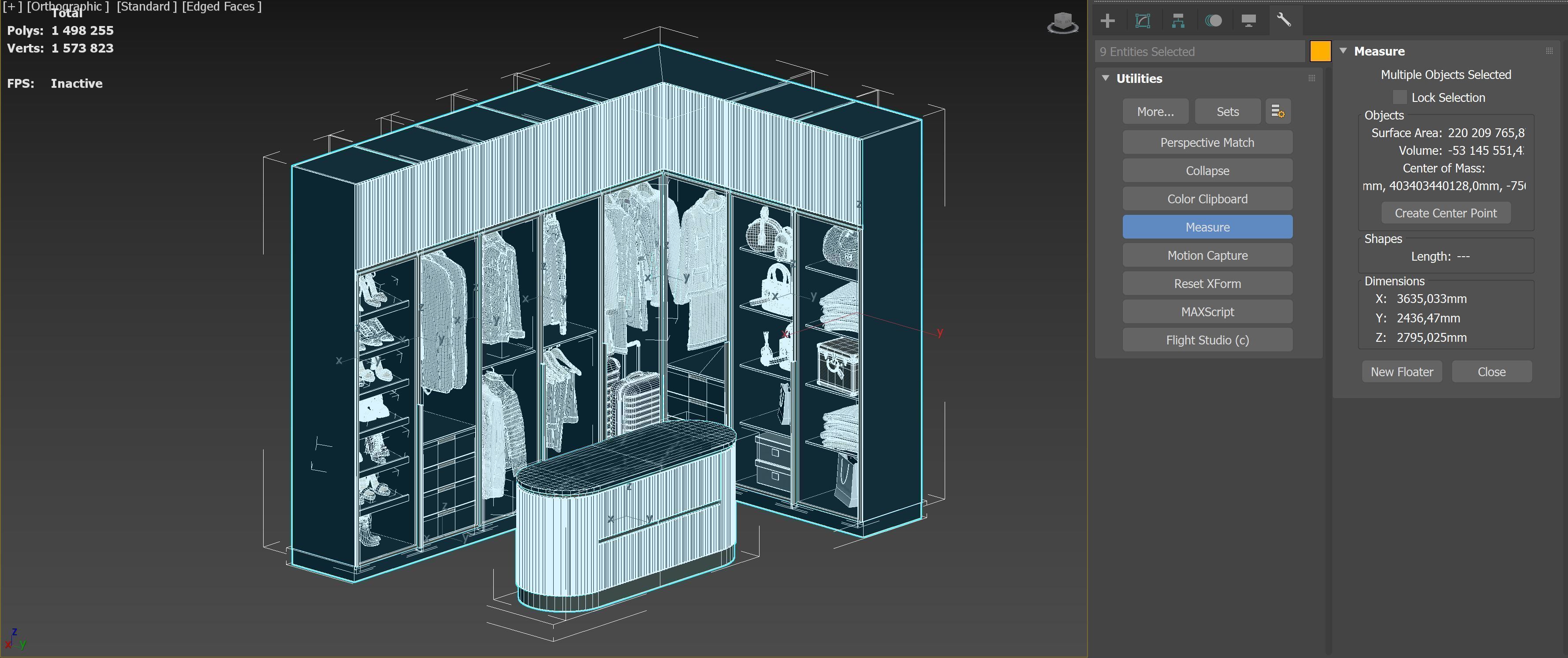 Luxury Wardrobe Cloakroom Dressing room 3D model | CGTrader