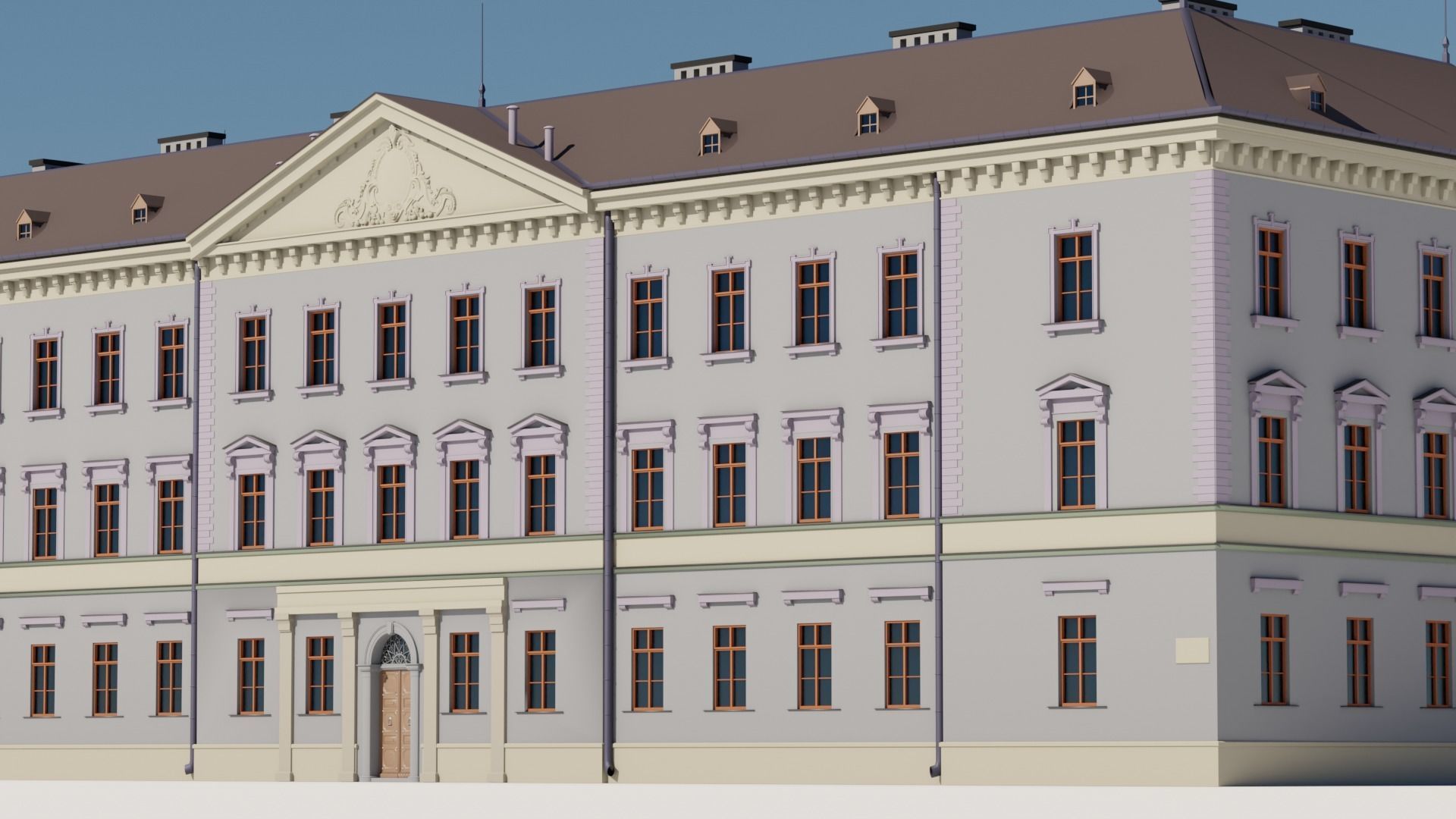 3D Model Collection 20 Eastern European Buildings VOL1 VR / AR / low ...