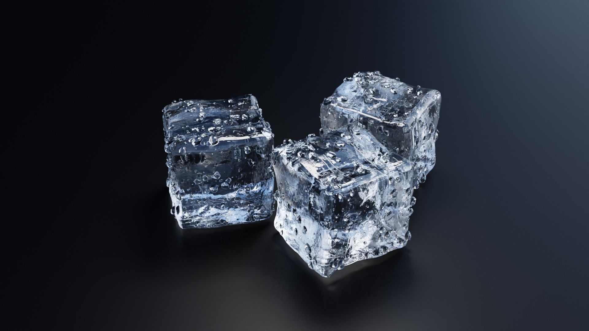 Ice Cube With Condensation 3D model | CGTrader
