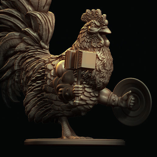 Avengers Assemble Chicken Edition meme 3D model 3D printable | CGTrader