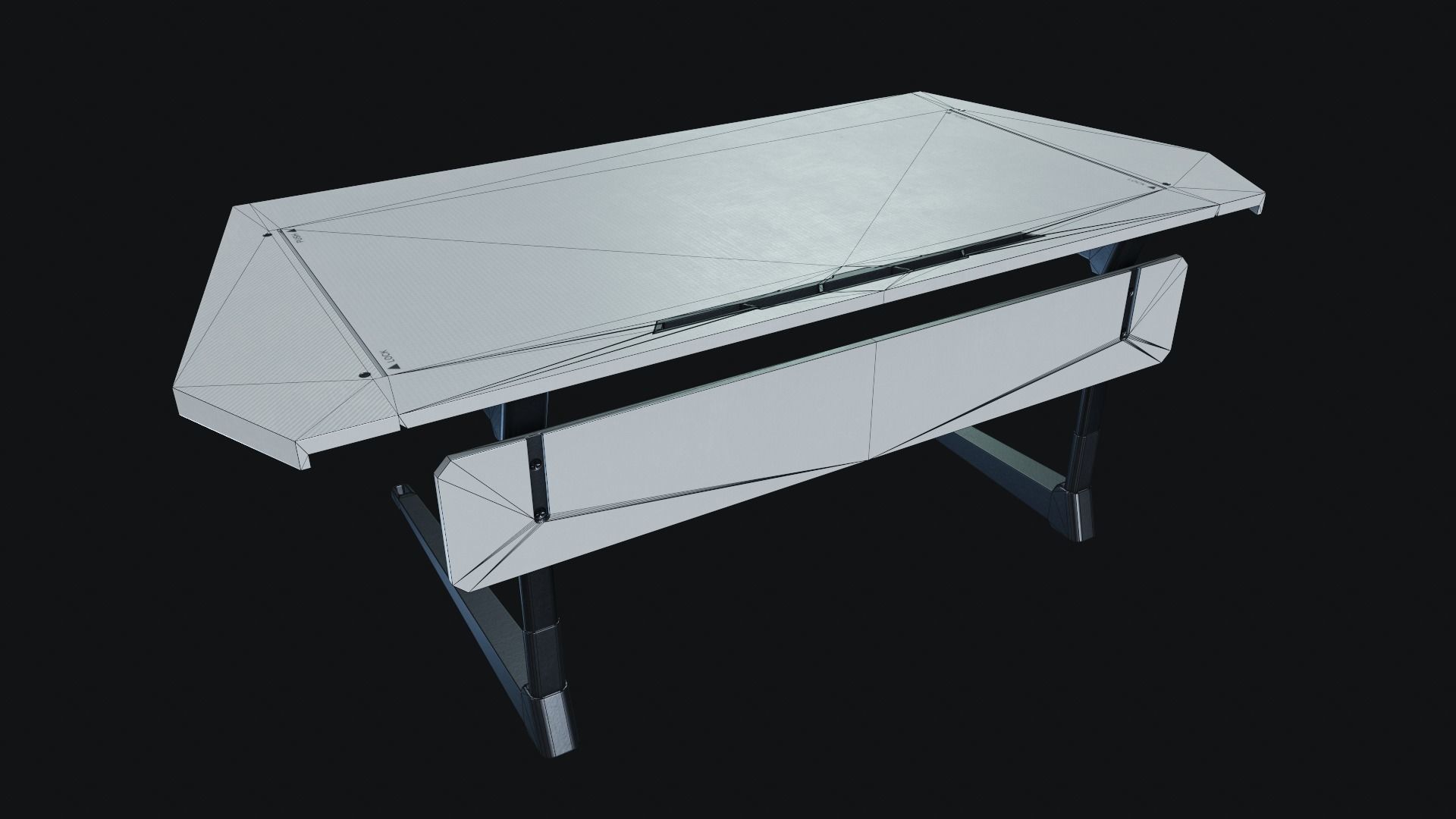 3D model Sci-Fi Desk 01 VR / AR / low-poly | CGTrader