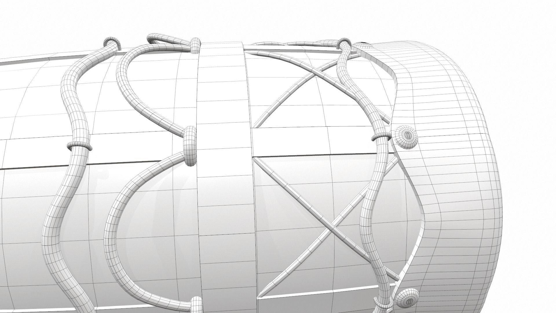 Decorated drum 3D model | CGTrader