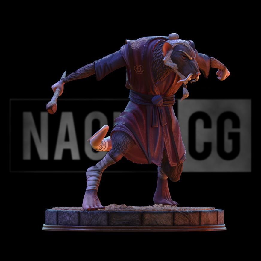 Fan Art Splinter from TMNT - Statue 3D model 3D printable | CGTrader