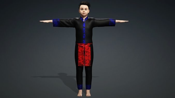 Hmong boy suit 3D model | CGTrader