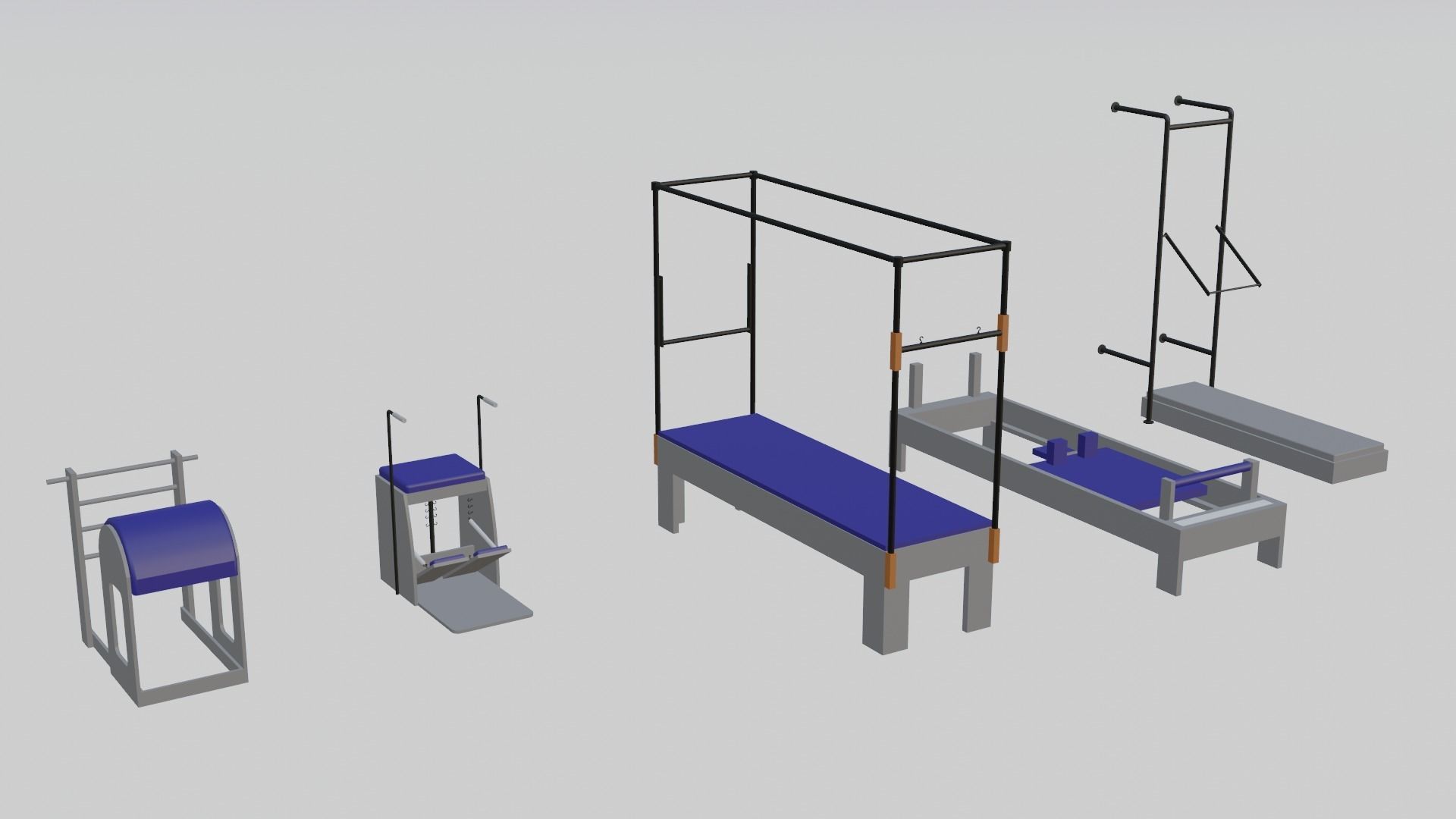Pilates Collection machine with frame 3D model | CGTrader