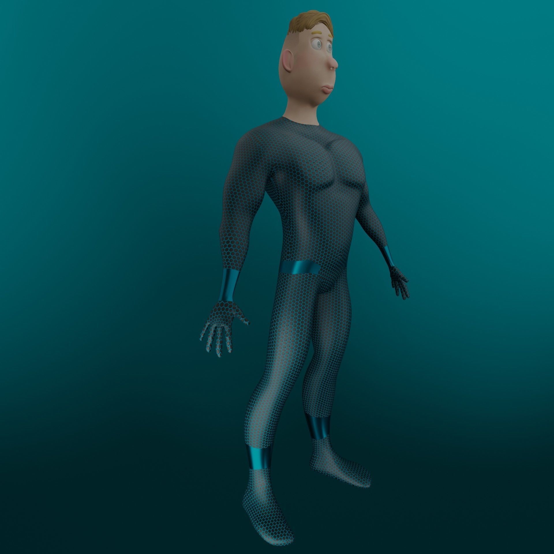 super hero character 3D model rigged | CGTrader