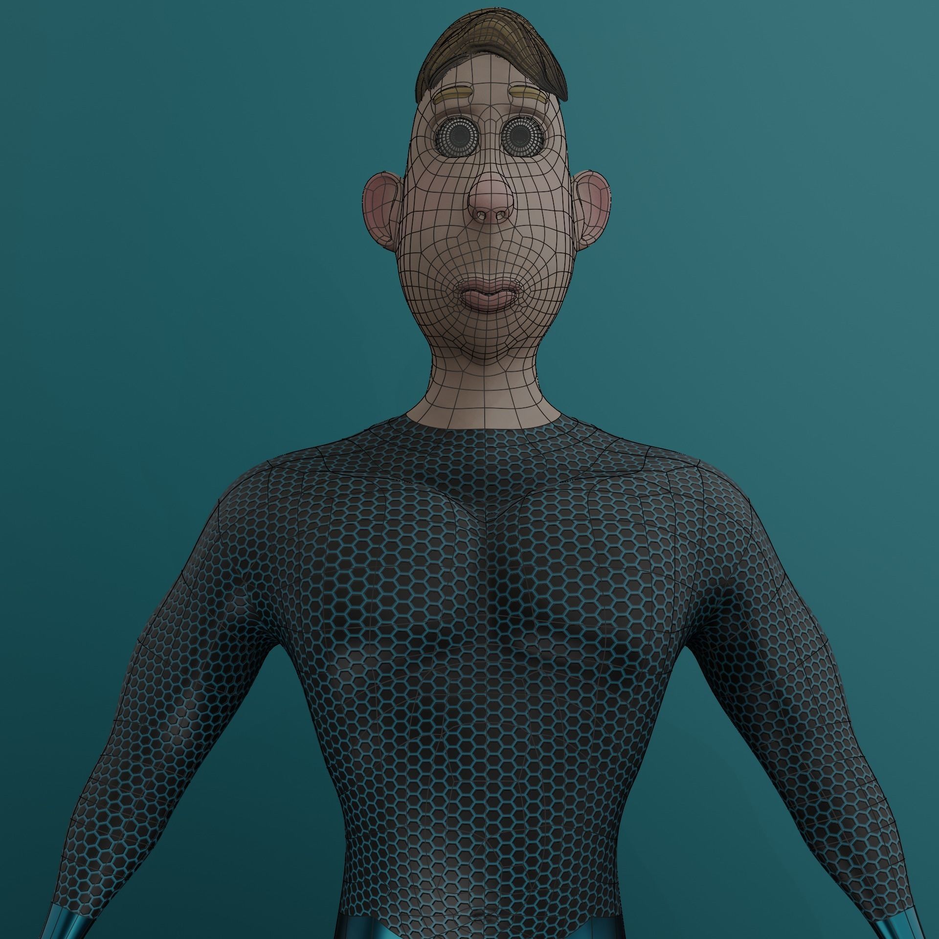 super hero character 3D model rigged | CGTrader