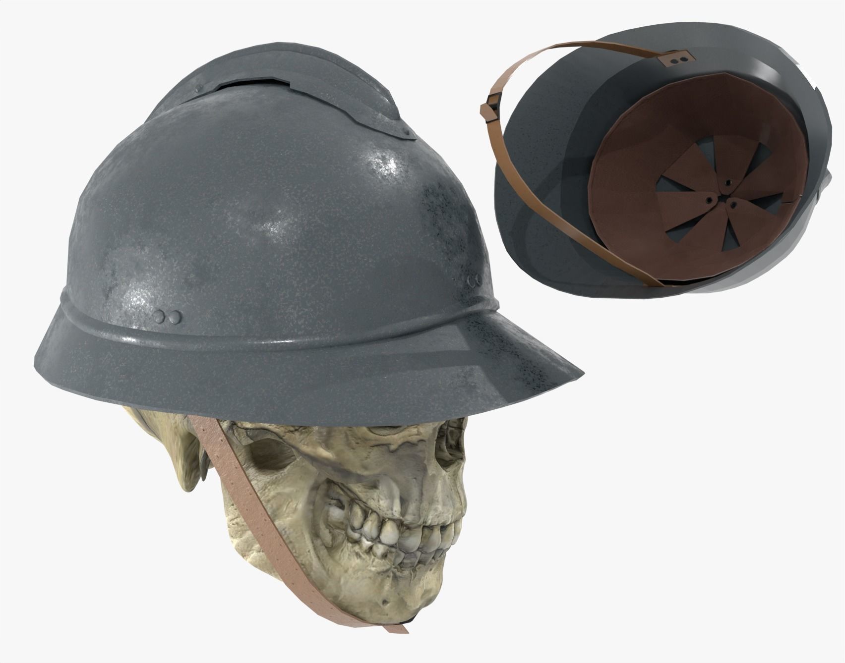 3D model Adrian helmet - WW1 WW2 - V1 VR / AR / low-poly | CGTrader